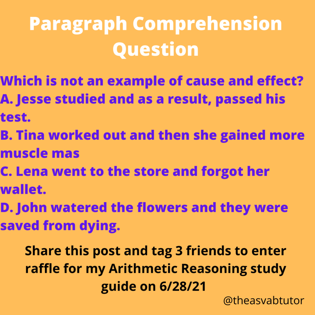 The ASVAB Tutor Presents Paragraph Comprehension on Cause and Effect ... The ASVAB Tutor Presents Paragraph Comprehension on Cause and Effect ...