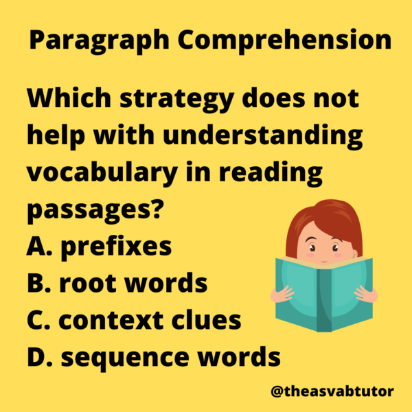 The ASVAB Tutor Presents Paragraph Comprehension Question on Reading ...