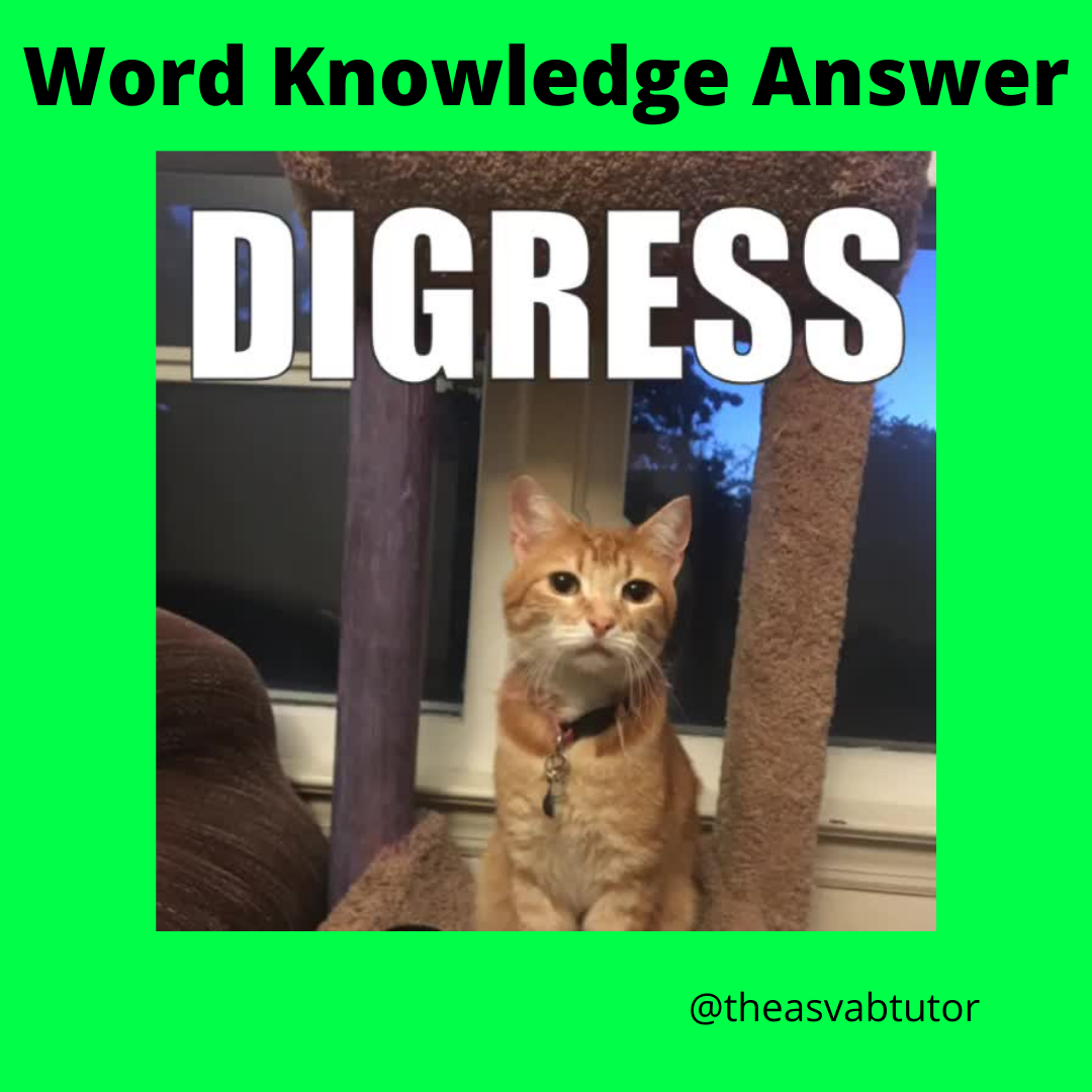 The ASVAB Tutor Present Video Explaining the Word "Digress" - The ASVAB ...