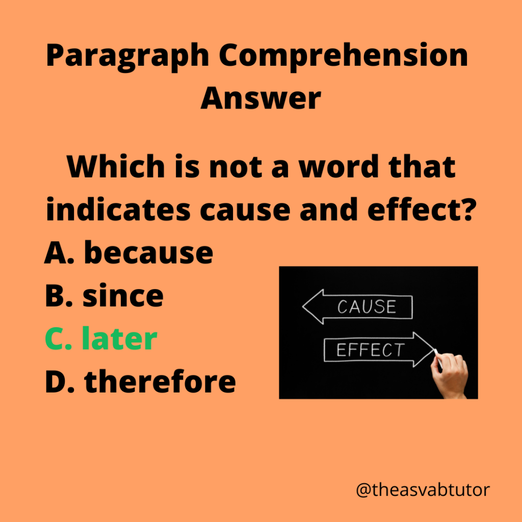 The ASVAB Tutor Presents the Answer to a Paragraph Comprehension ...